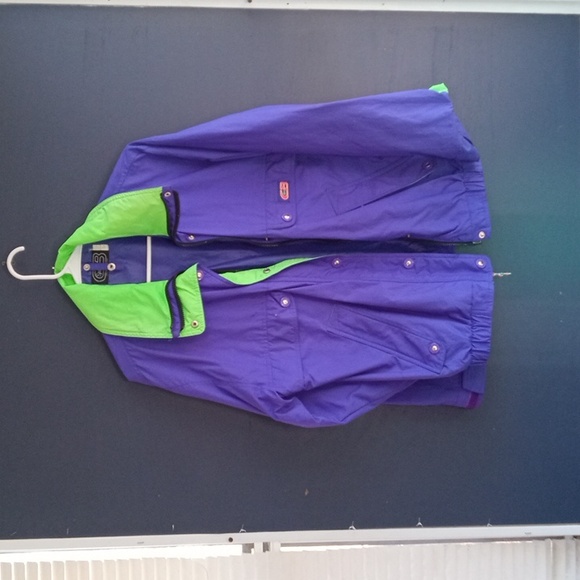 CB Sports | Jackets & Coats | Cb Sports Jacket Purple Green Zip And ...